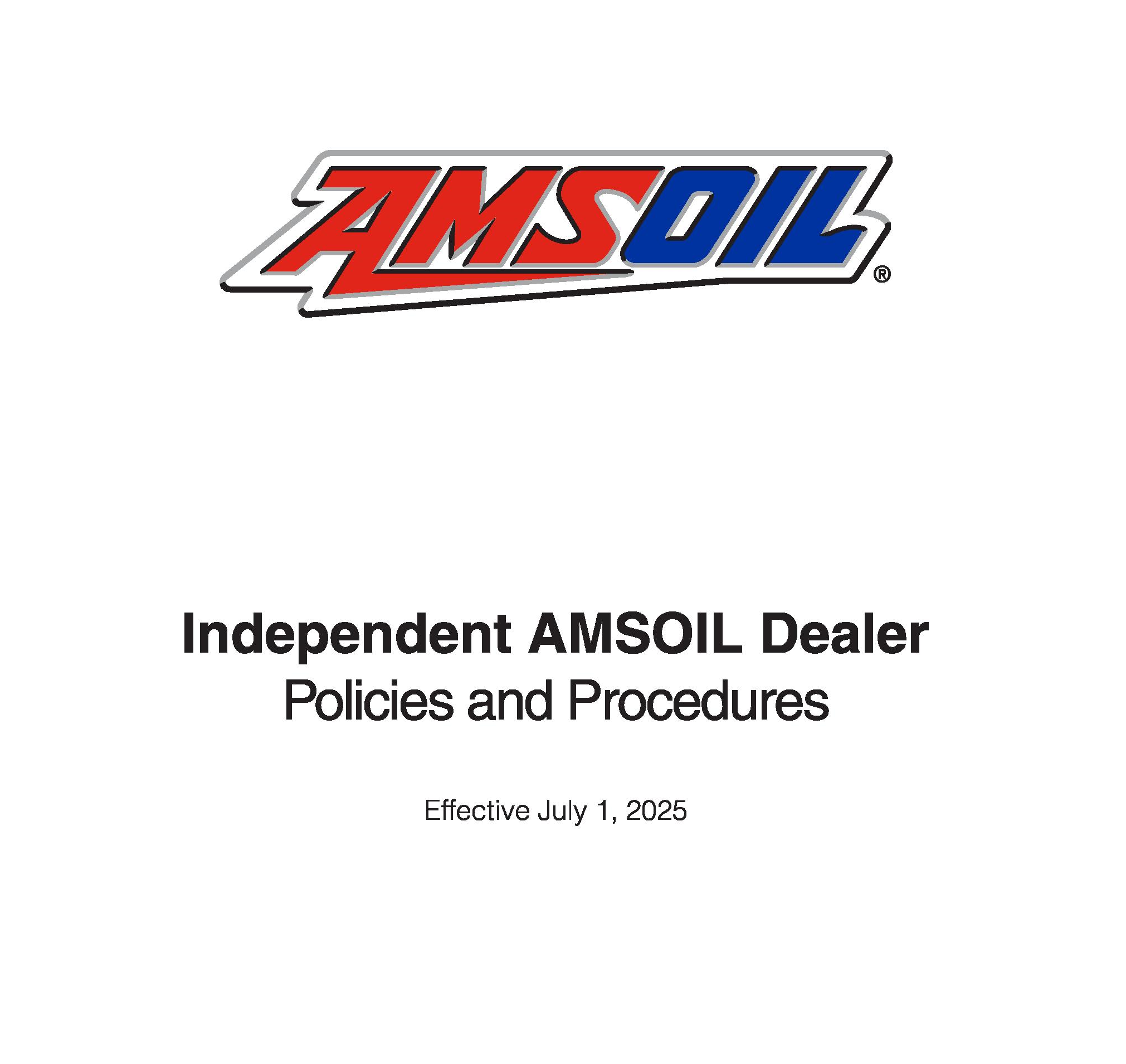 AMSOIL Updates Dealer Policies - AMSOIL Authorized Dealer